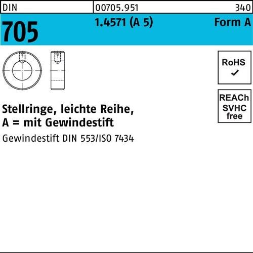 Stellring DIN 705 Gewindestift A 60x 90x 20 A 5 leichte Reihe 1 S ...