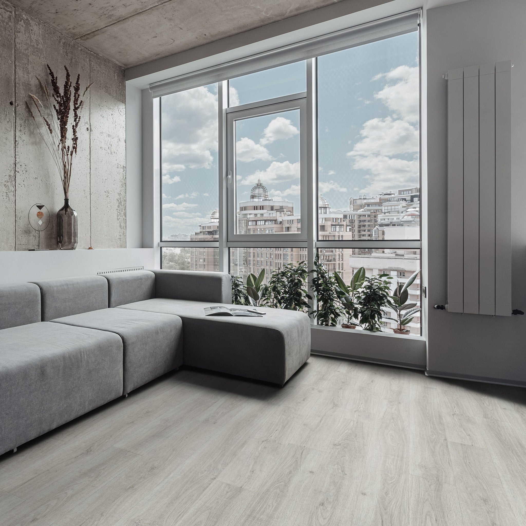 FLOOREVER - Lame PVC clipsable forte - Sous-couche intégrée - 30 Clic ...