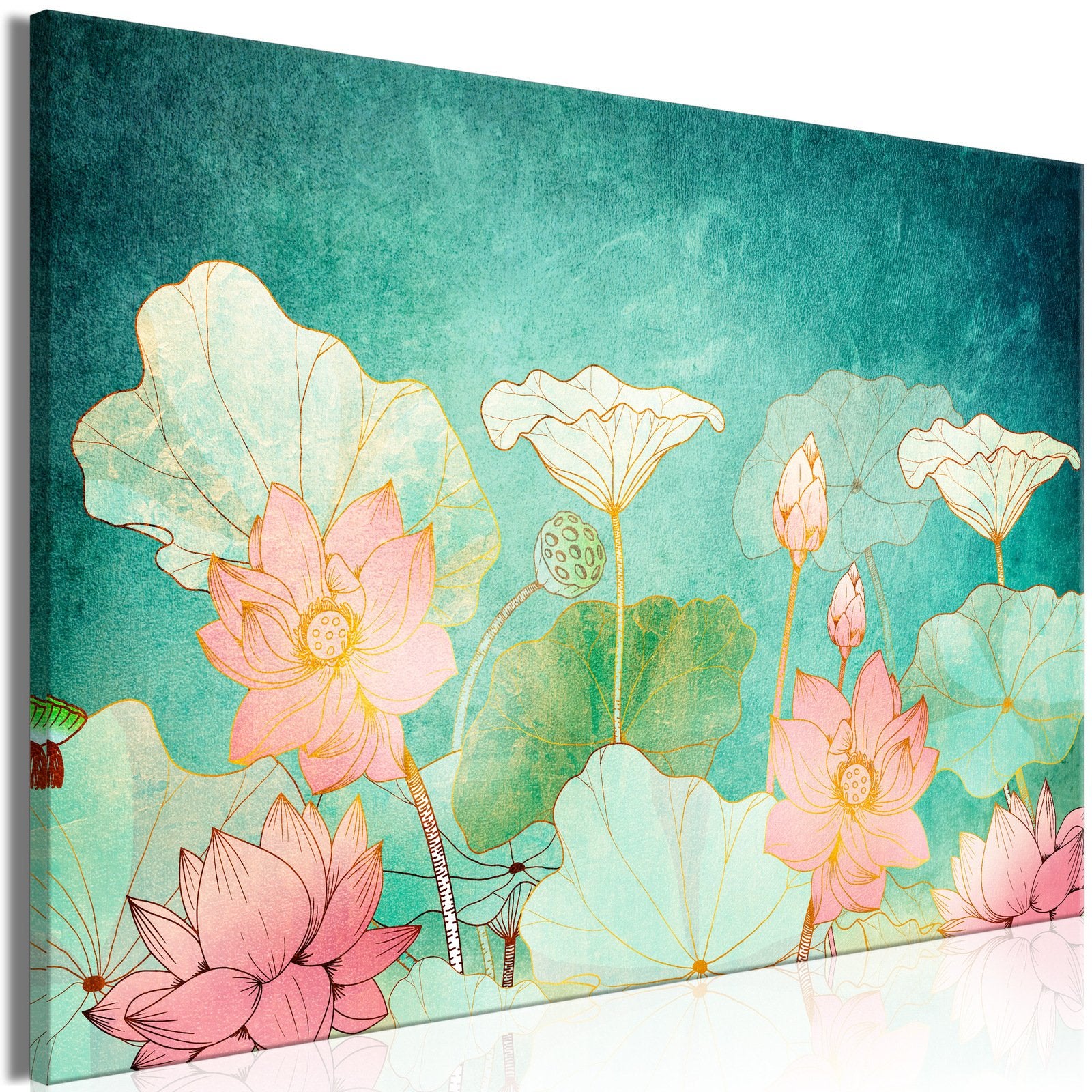 Tableau Fairytale Flowers (1 Part) Wide - 60 x 40 cm | Leroy Merlin