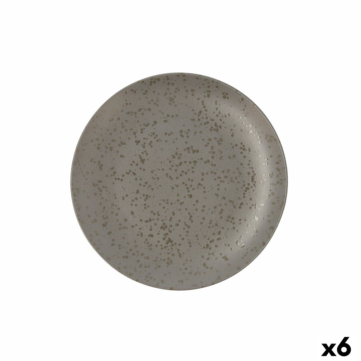 Plato Llano Ariane Oxide Cerámica Gris (Ø 24 cm) (6 Unidades) | Leroy ...