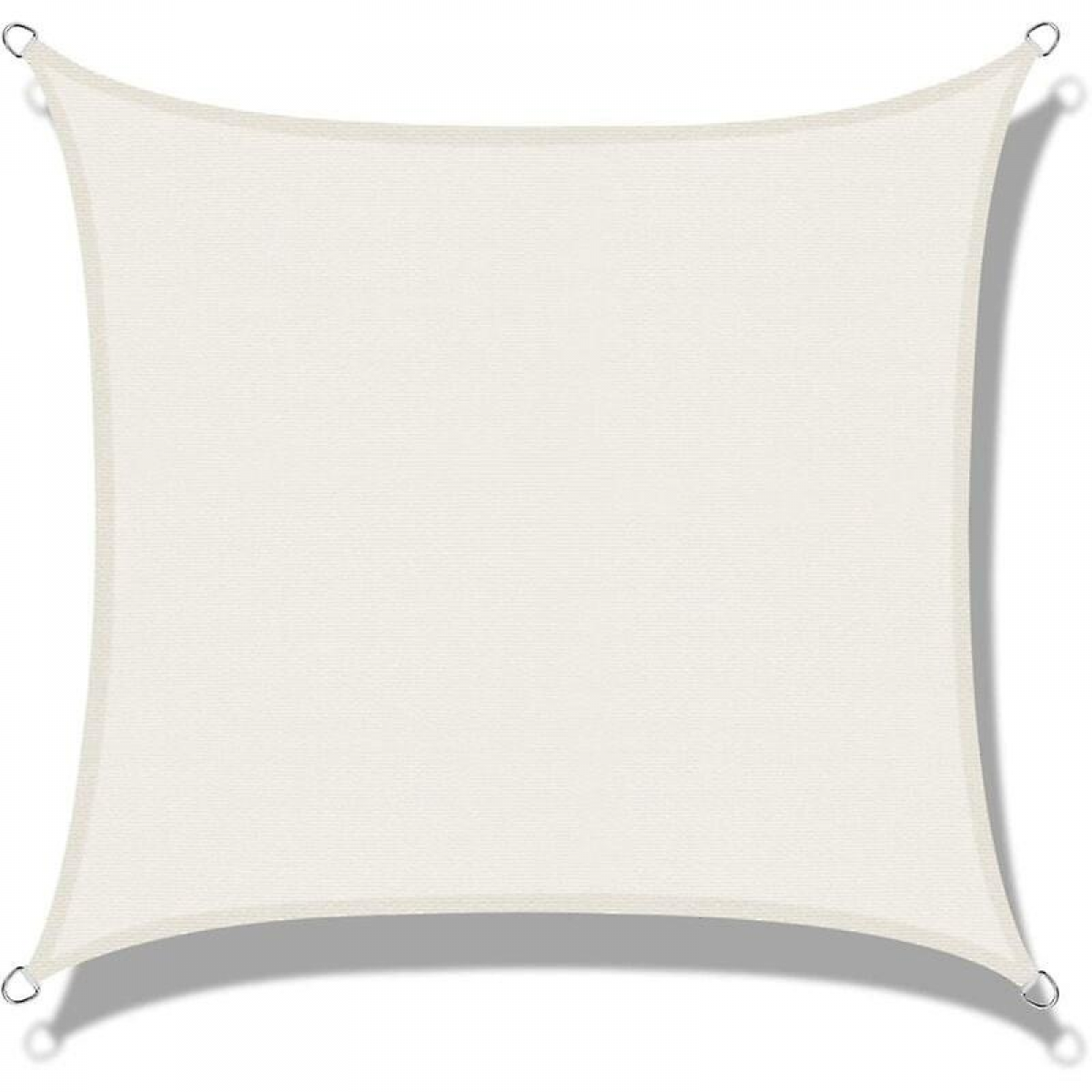 Vela de sombra rectangular (HDPE) 2 x 3 m, color crema, protección UV ...