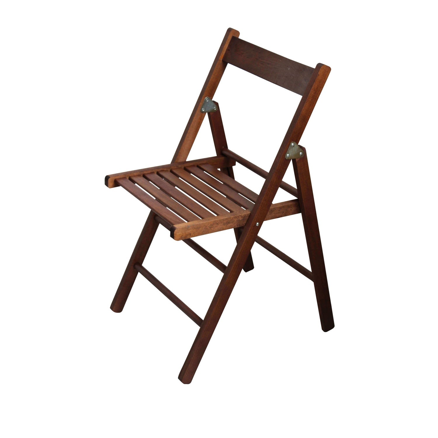 Silla plegable de madera de haya color nuez | Leroy Merlin