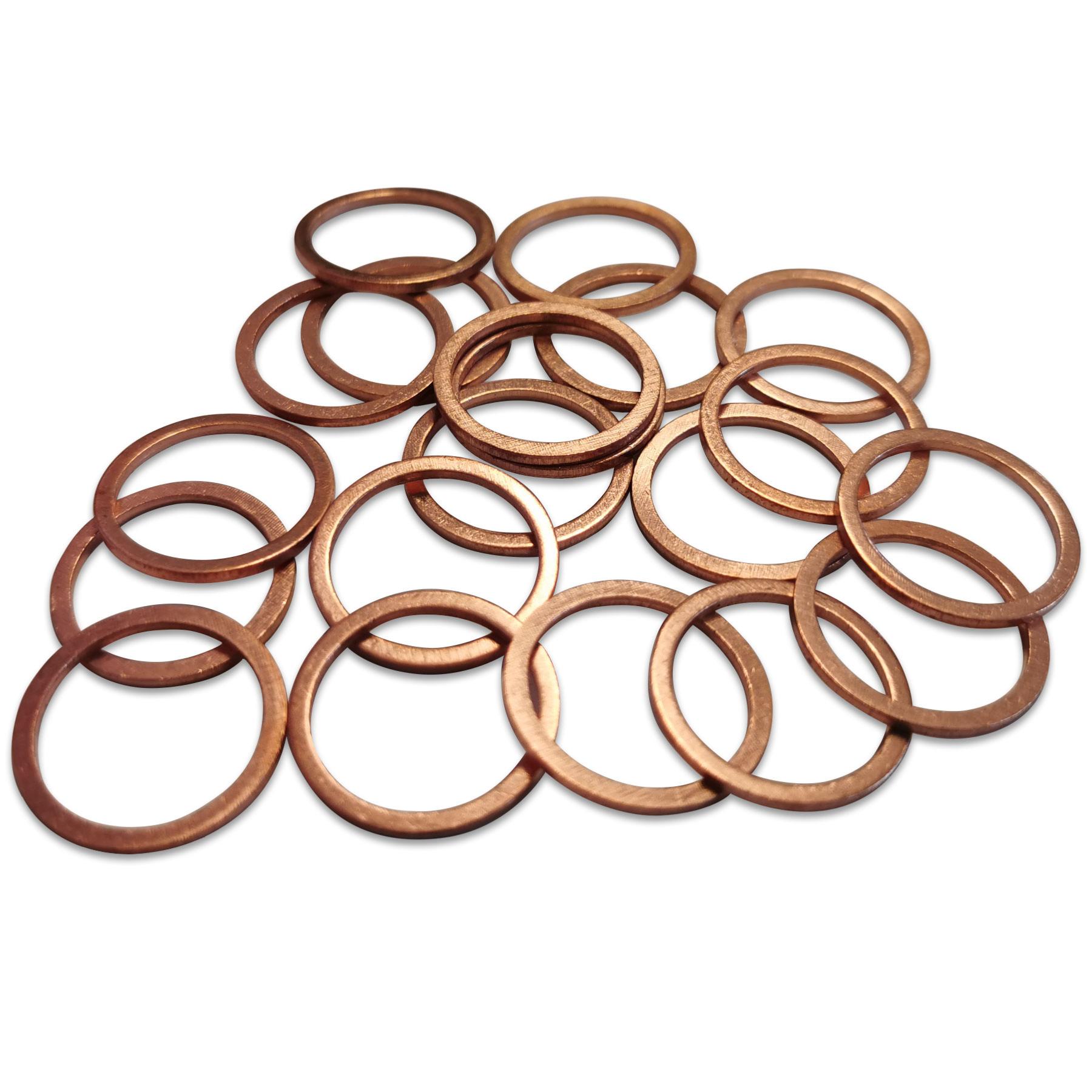 JOINT DE VIDANGE CUIVRE DE 17x21 mm - 20 PIECES | Leroy Merlin