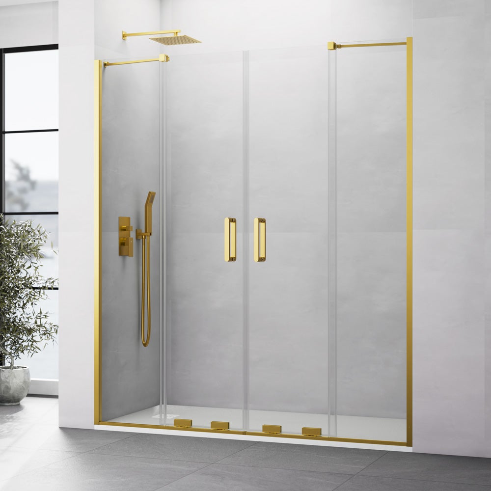 Box doccia KEPPA GOLD 2 fissi + 2 scorrevoli 206-216 cm | Leroy Merlin
