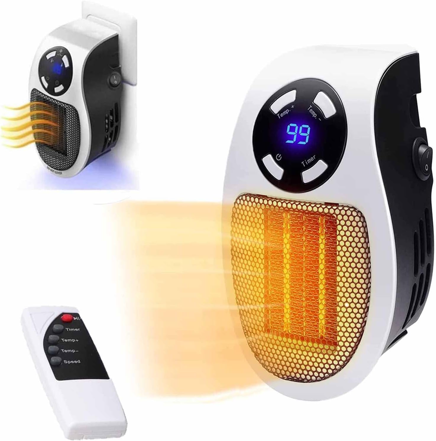 Chauffage soufflant économique 500 W PTC, mini chauffage électrique ...