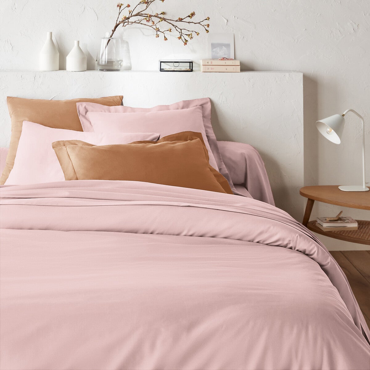 Housse de couette en coton, Scenario - Rose pétale - 160 x 210 cm ...