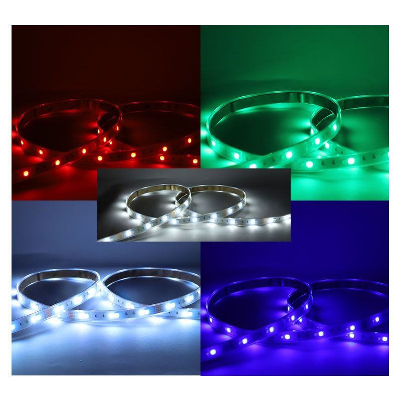 Bandeau LED RGB+W - 5m - 60 LED/m - IP67 - 12V - Silicone | Leroy Merlin