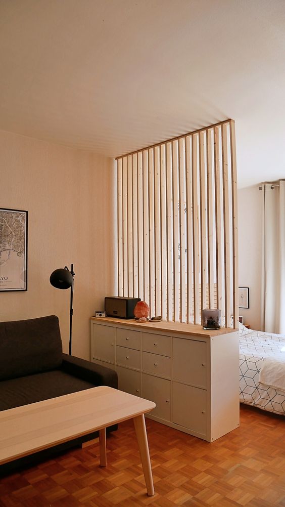 Cloison Claustra Chêne Clair Ajouré 15 Lames - H 260 x L 160 x P 7 cm ...