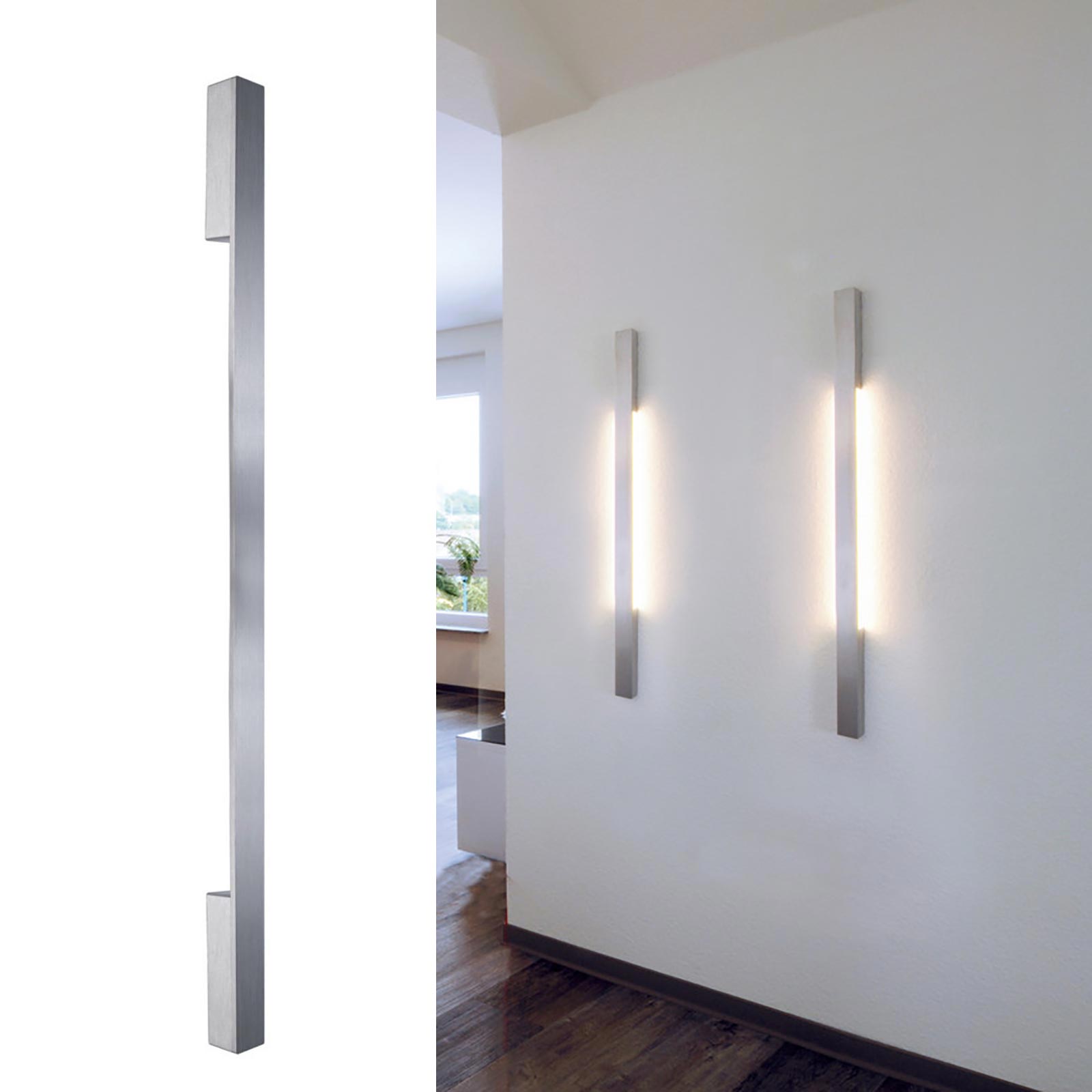 Larga 910 Applique barre mince 100 LED 9W applique murale linéaire ...