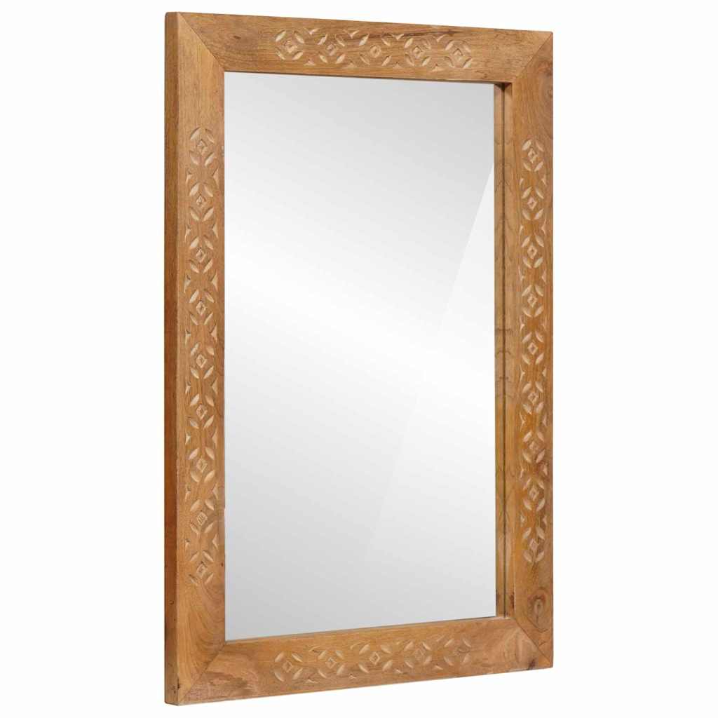 Lustro Z lustrem Jasnobrązowy 57 x 70 x 3 cm lite drewno mango - Leroy ...
