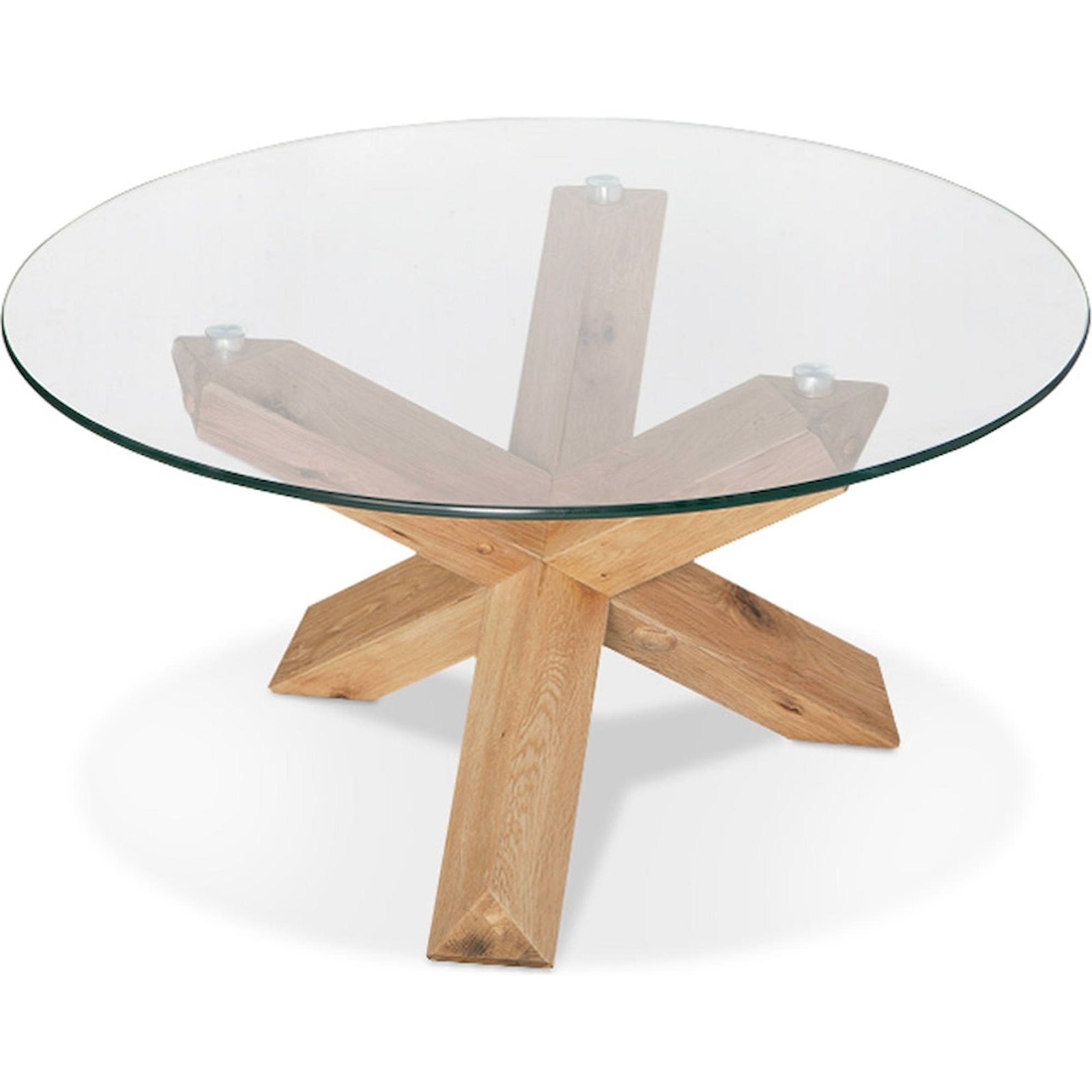 Table basse design ronde élégance bois et verre | Leroy Merlin
