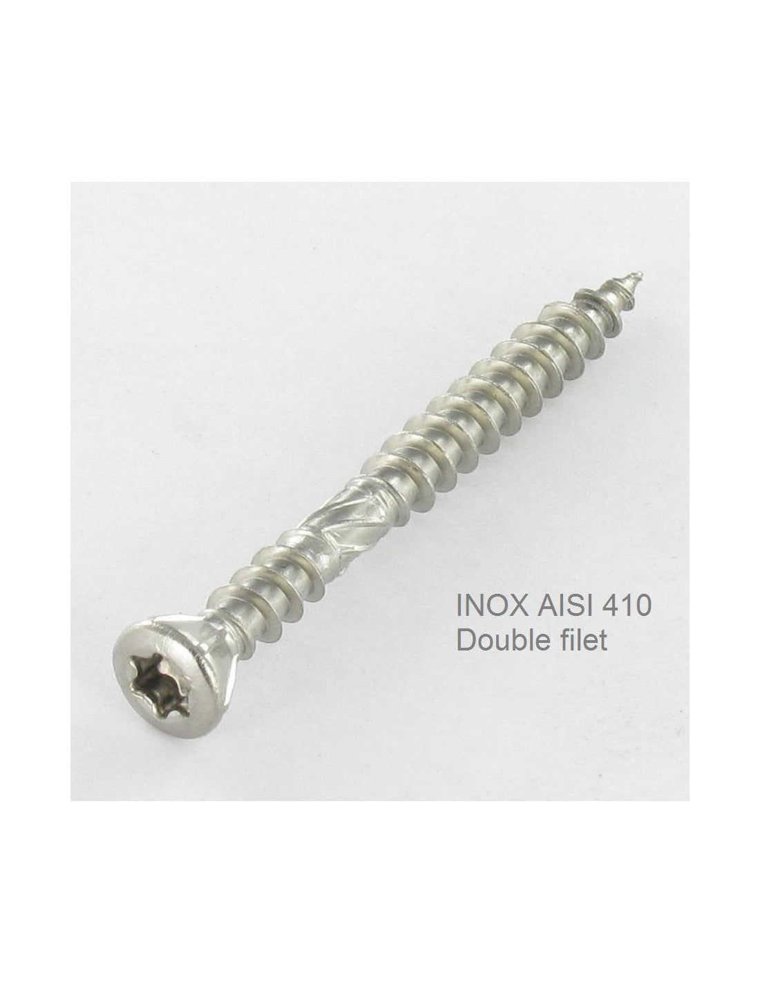Vis terrasse Double filet Tête fraisée TF TORX T25 5X60 Pointe ...