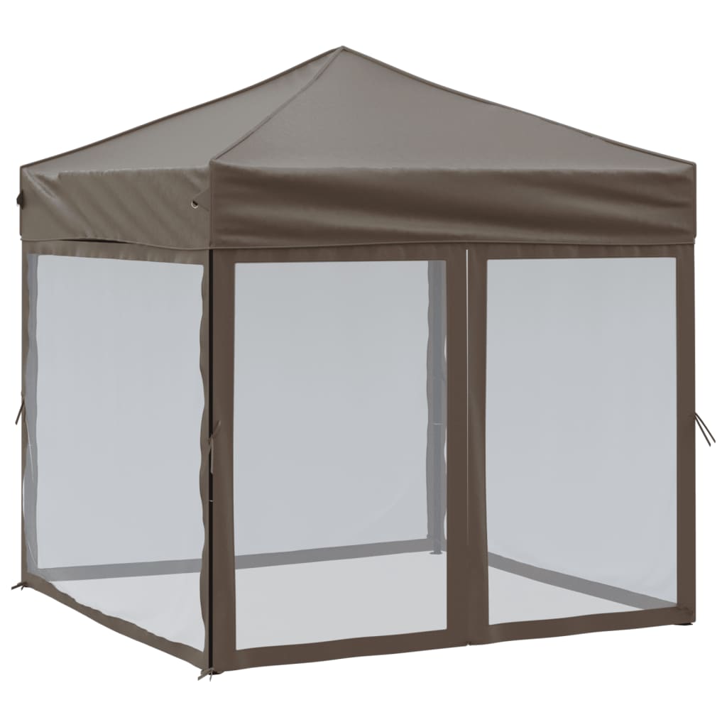 Tonnelle de jardin | Tente de réception pliable avec parois Taupe 2x2 m ...