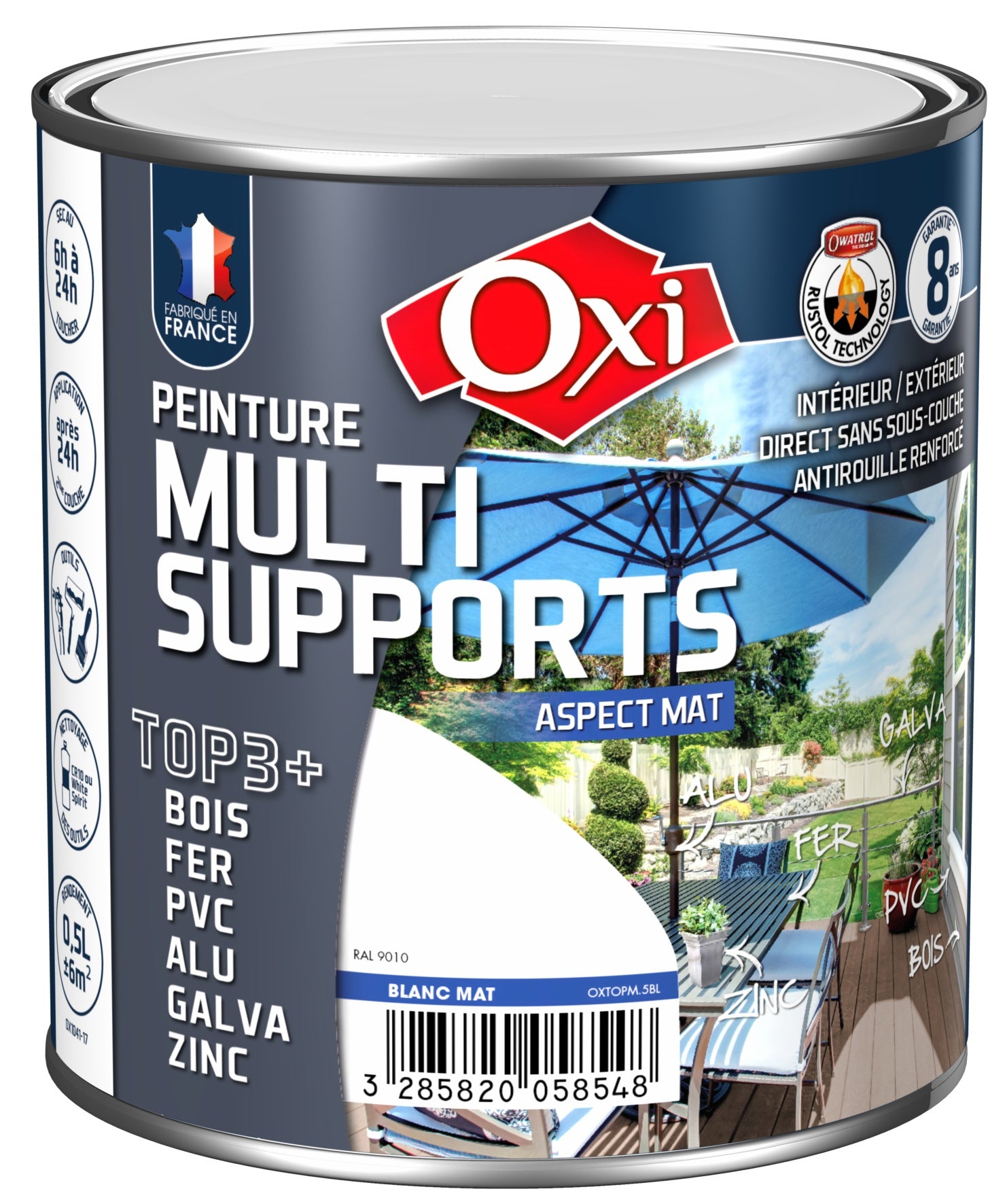 Solution intérieure/extérieure Owatrol PEINTURE MULTI SUPPORTS MAT Gris ...