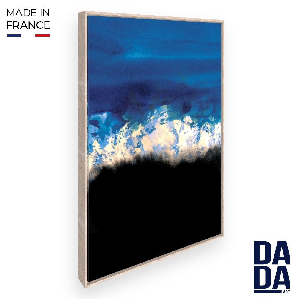 Toile encadrée Vagues abstraites / 60x90cm / Cadre Effet naturel ...