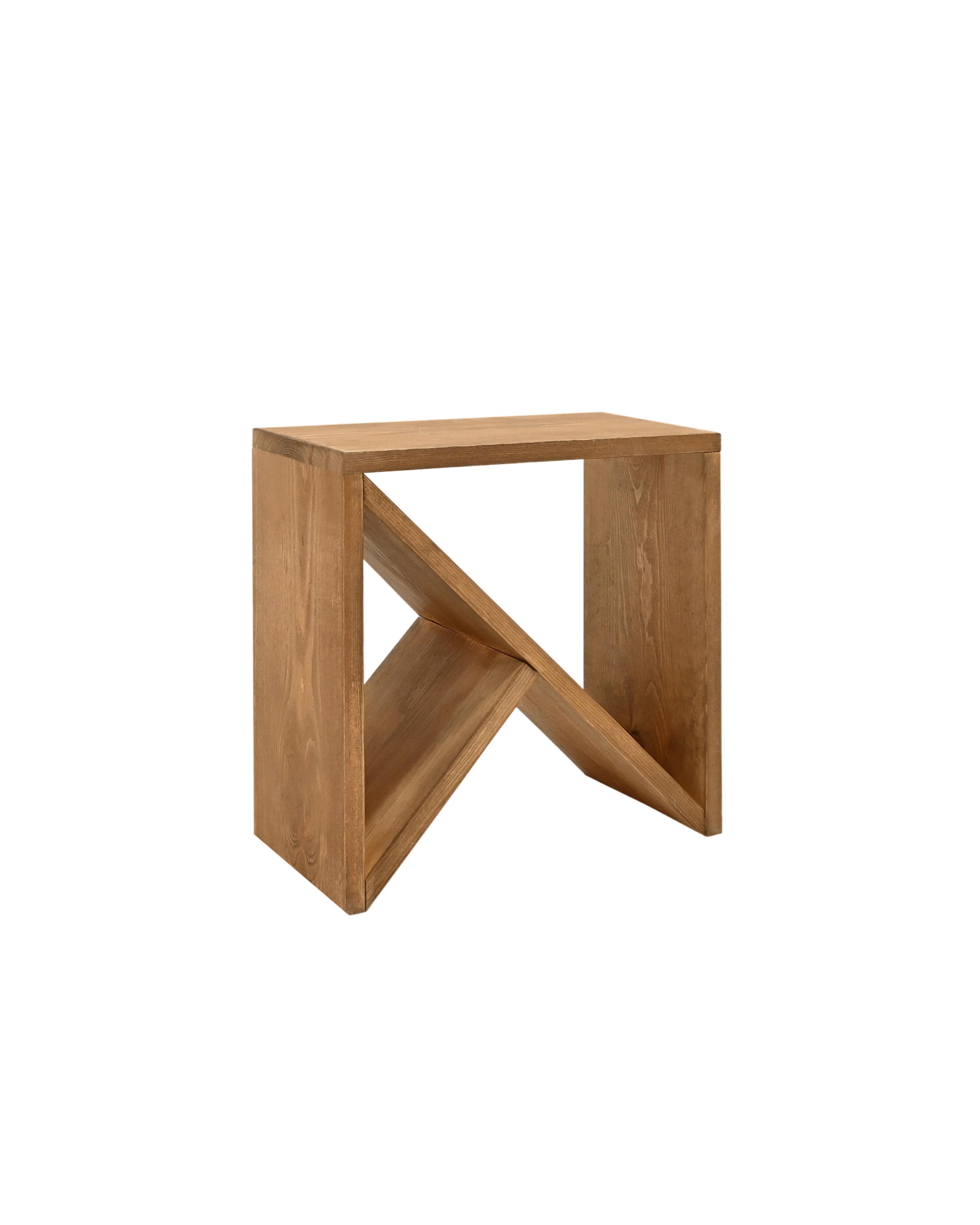 STOKE - Table d'appoint en bois couleur chêne foncé 40x40cm - DECOWOOD ...