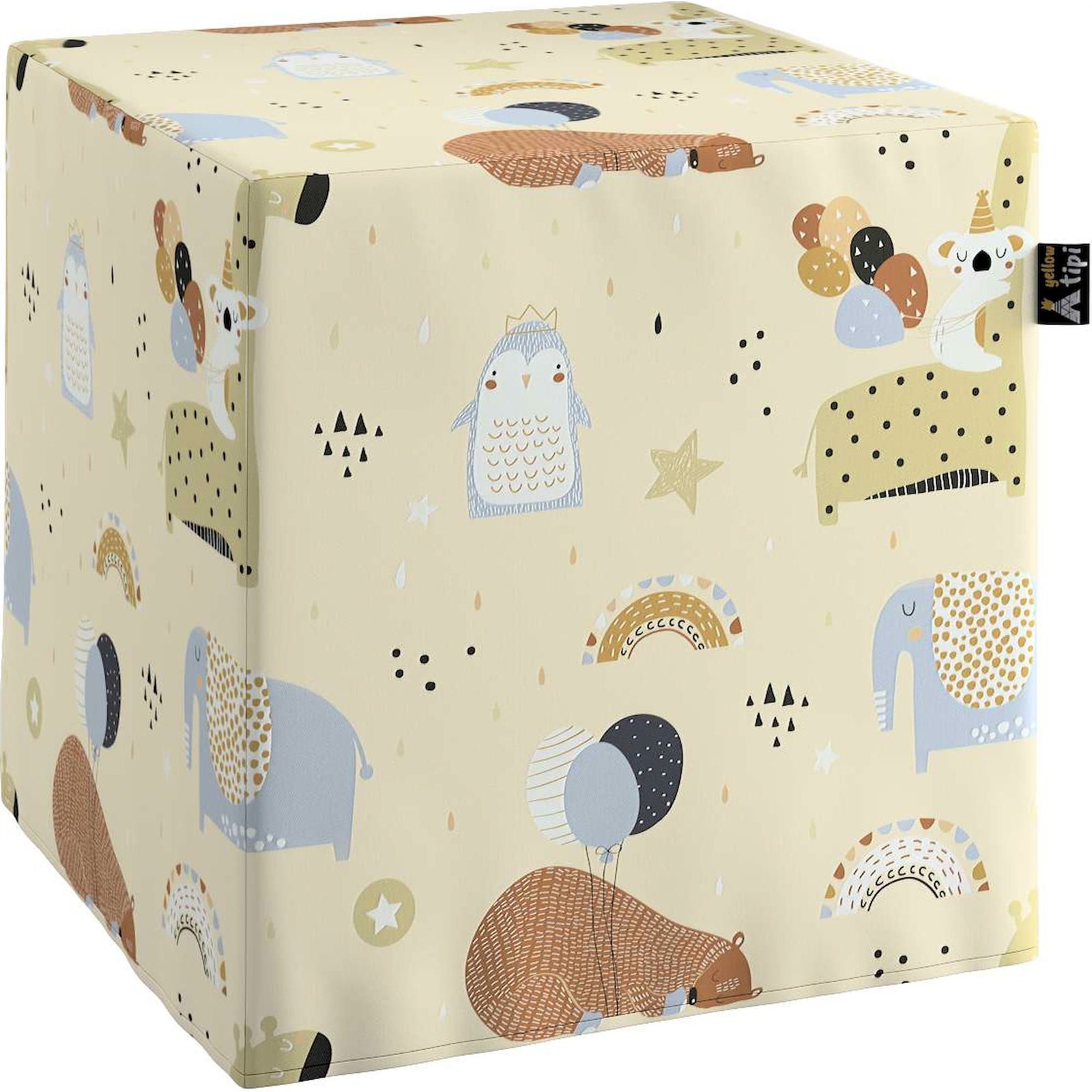 Pouf cube Magic 40 x 40 x 40 cm Beige | Leroy Merlin