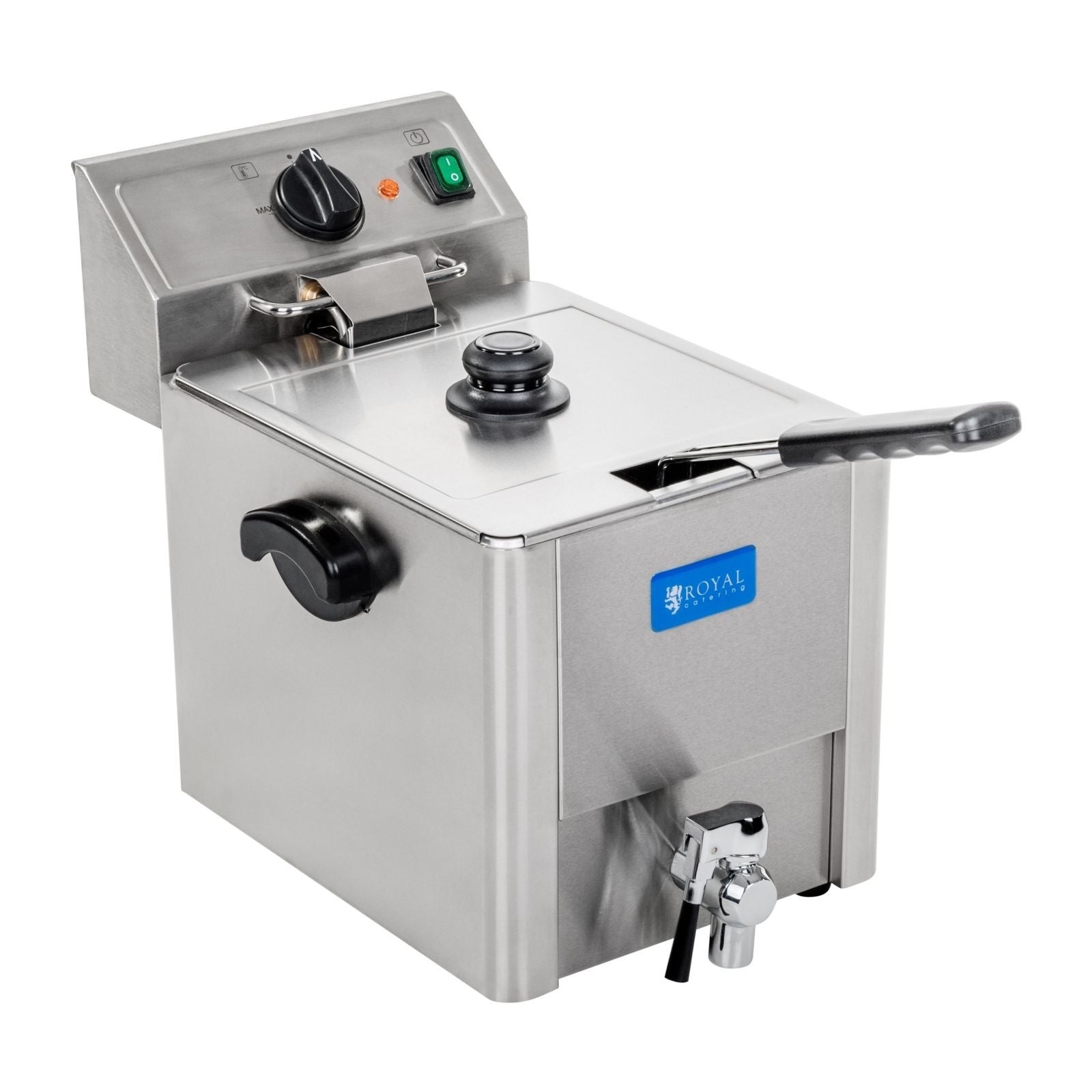 Friteuse acier inox 1 bac 13 litres cuve amovible avec thermostat EGO ...
