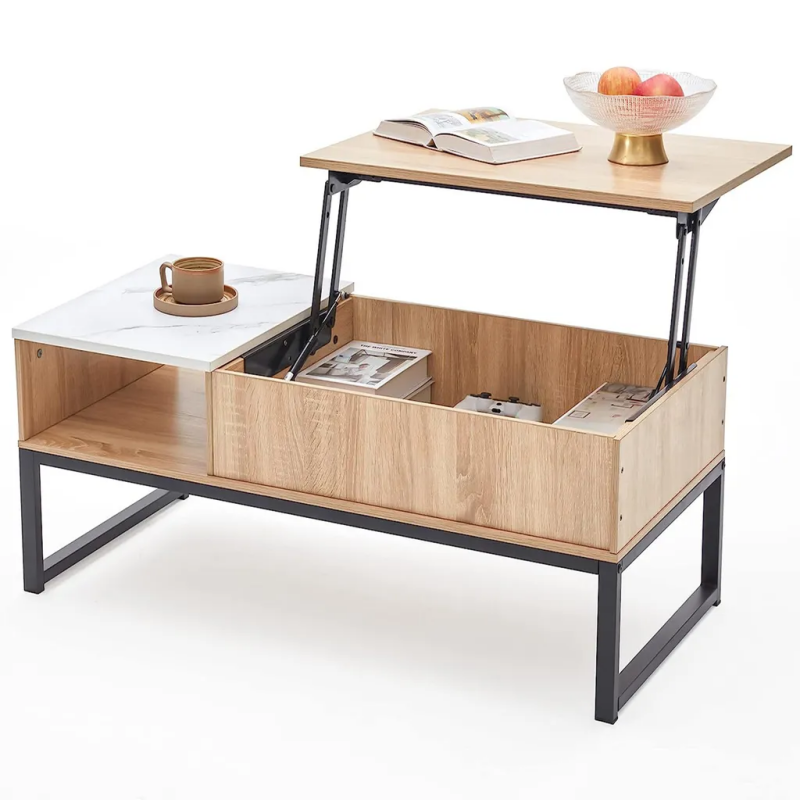 Table basse Lift-Top-Chêne stable et aspect marbre | Leroy Merlin