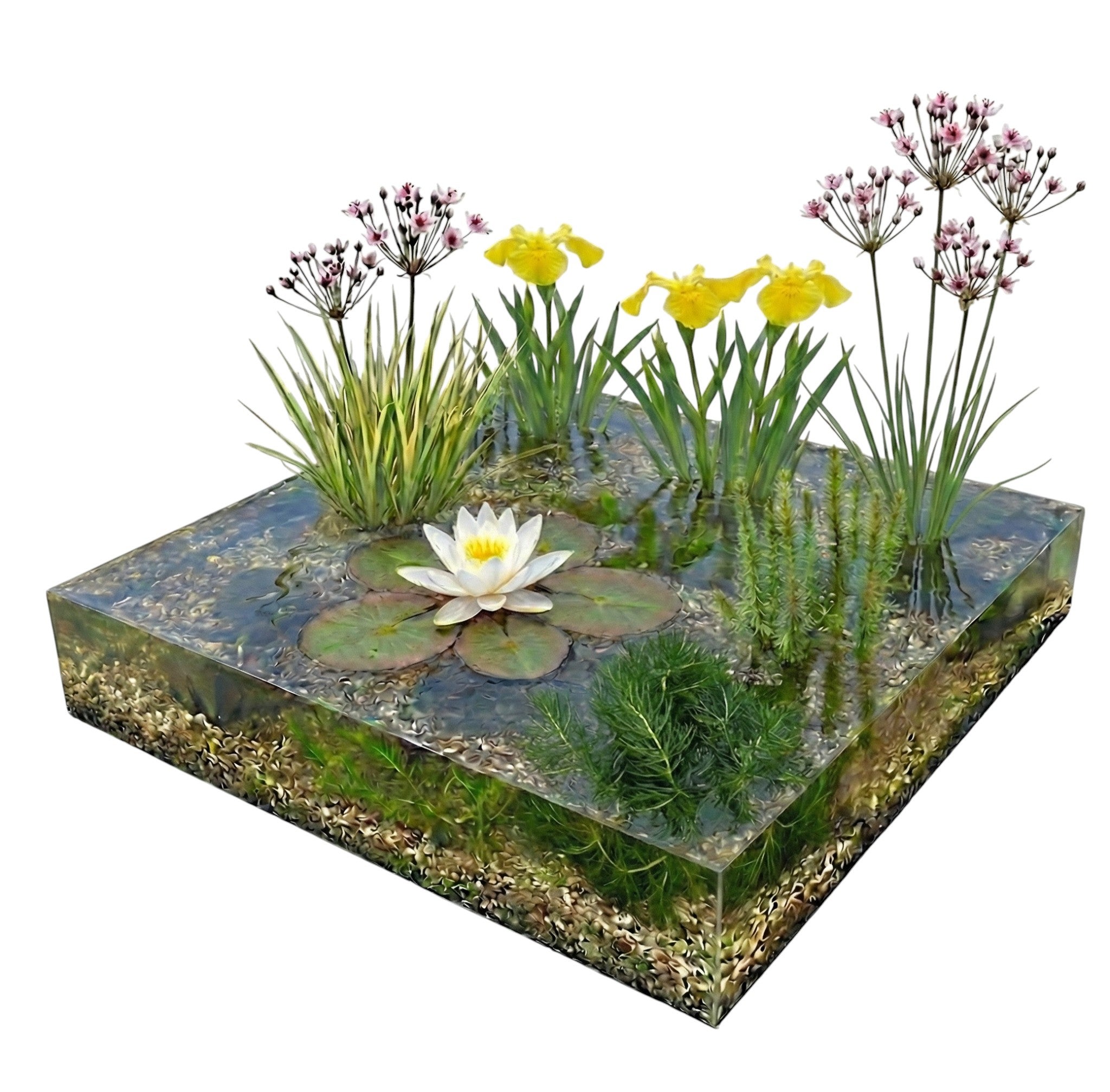 Vijverpakket inheems 100-400L - Witte waterlelie - Plantes de bassin ...