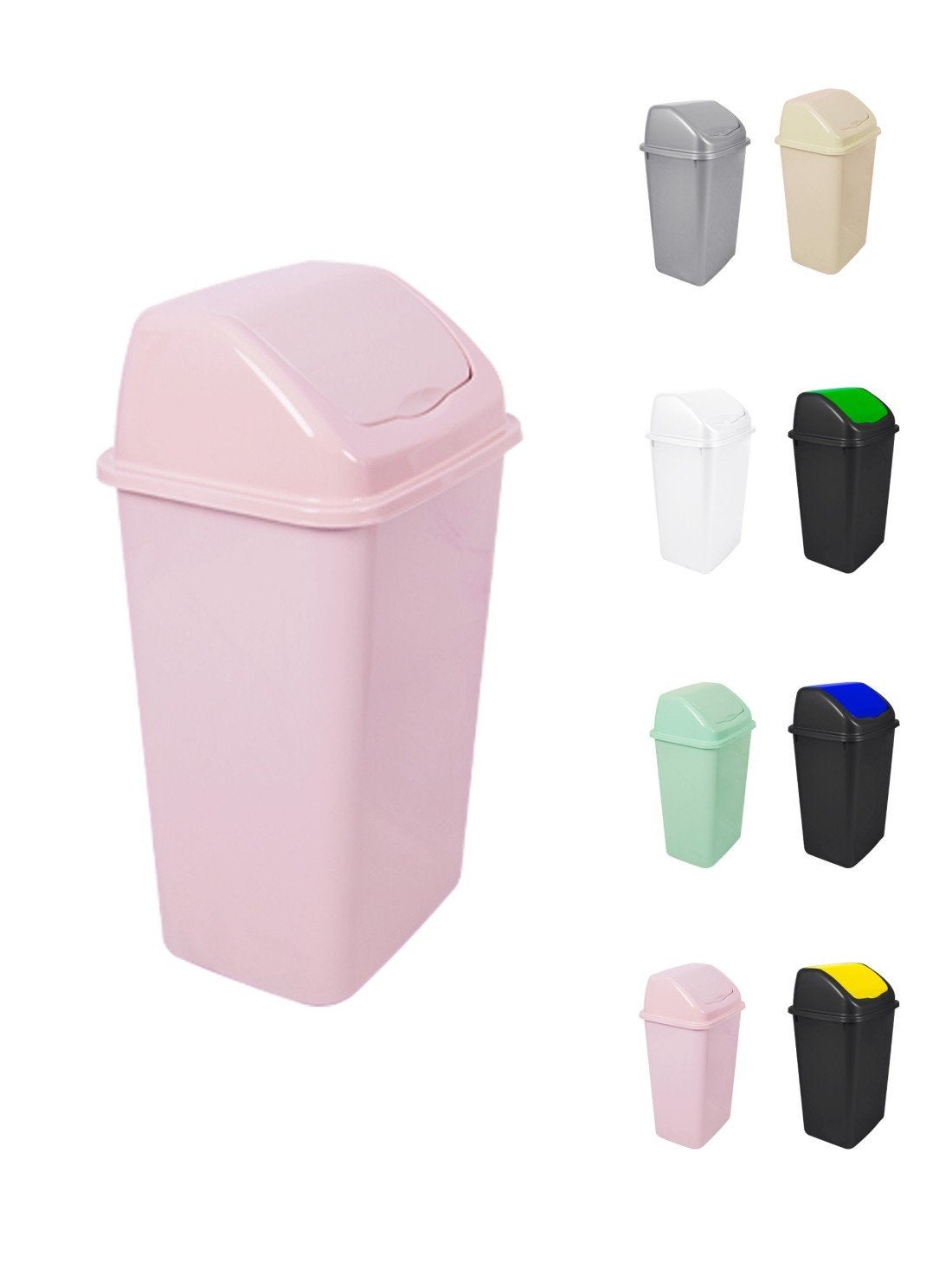 JARDIN202 - Cubo de Basura con Tapadera Basculante - 30/50 Litros ...