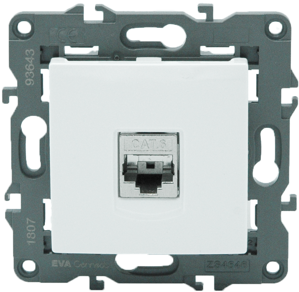 PRISE RESEAU RJ45 SIMPLE CATEGORIE 6 STP - 'NOVA' - 93643 | Leroy Merlin