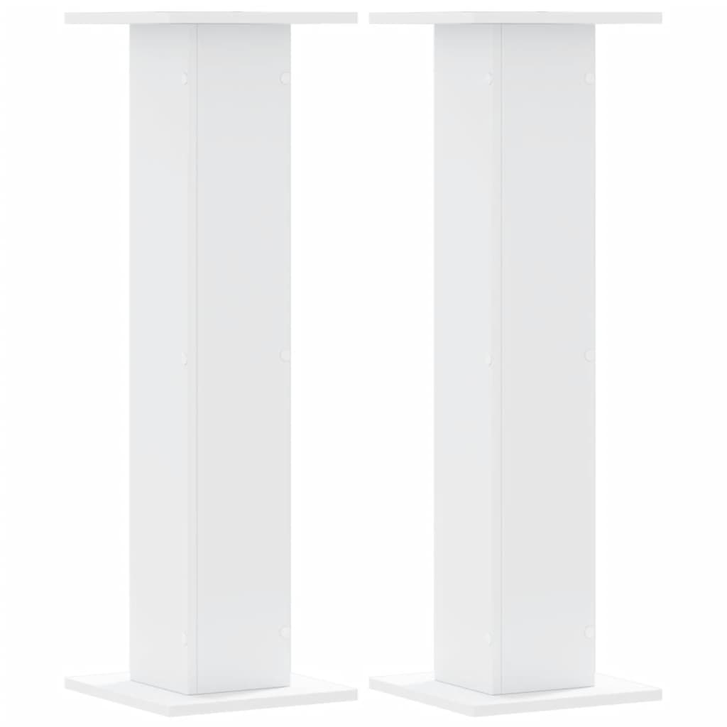 Soportes de plantas 2 uds madera ingeniería blanco 30x30x95 cm ...