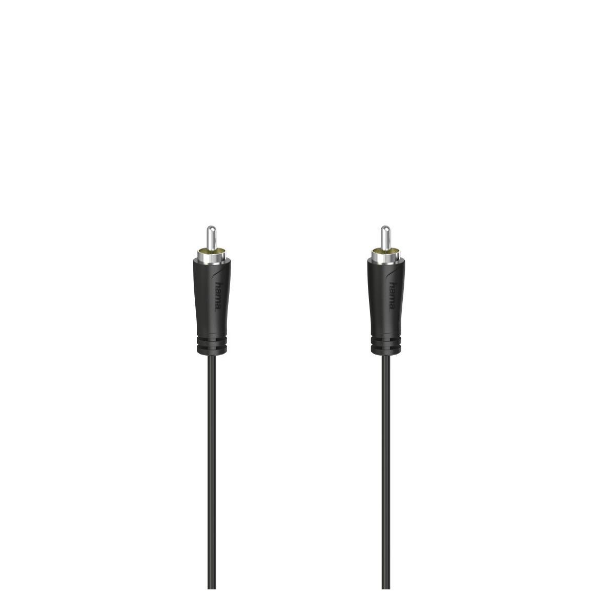 Hama 00205098 câble audio 1,5 m RCA Noir | Leroy Merlin