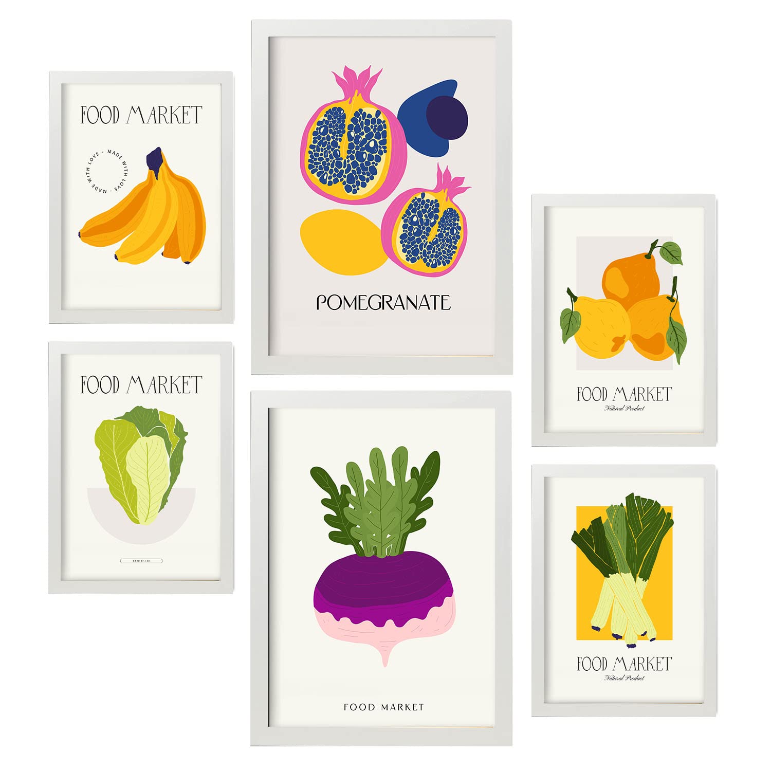 Nacnic Ensemble 6 Affiches Sur L'alimentation Etnutrition Fruits Et ...