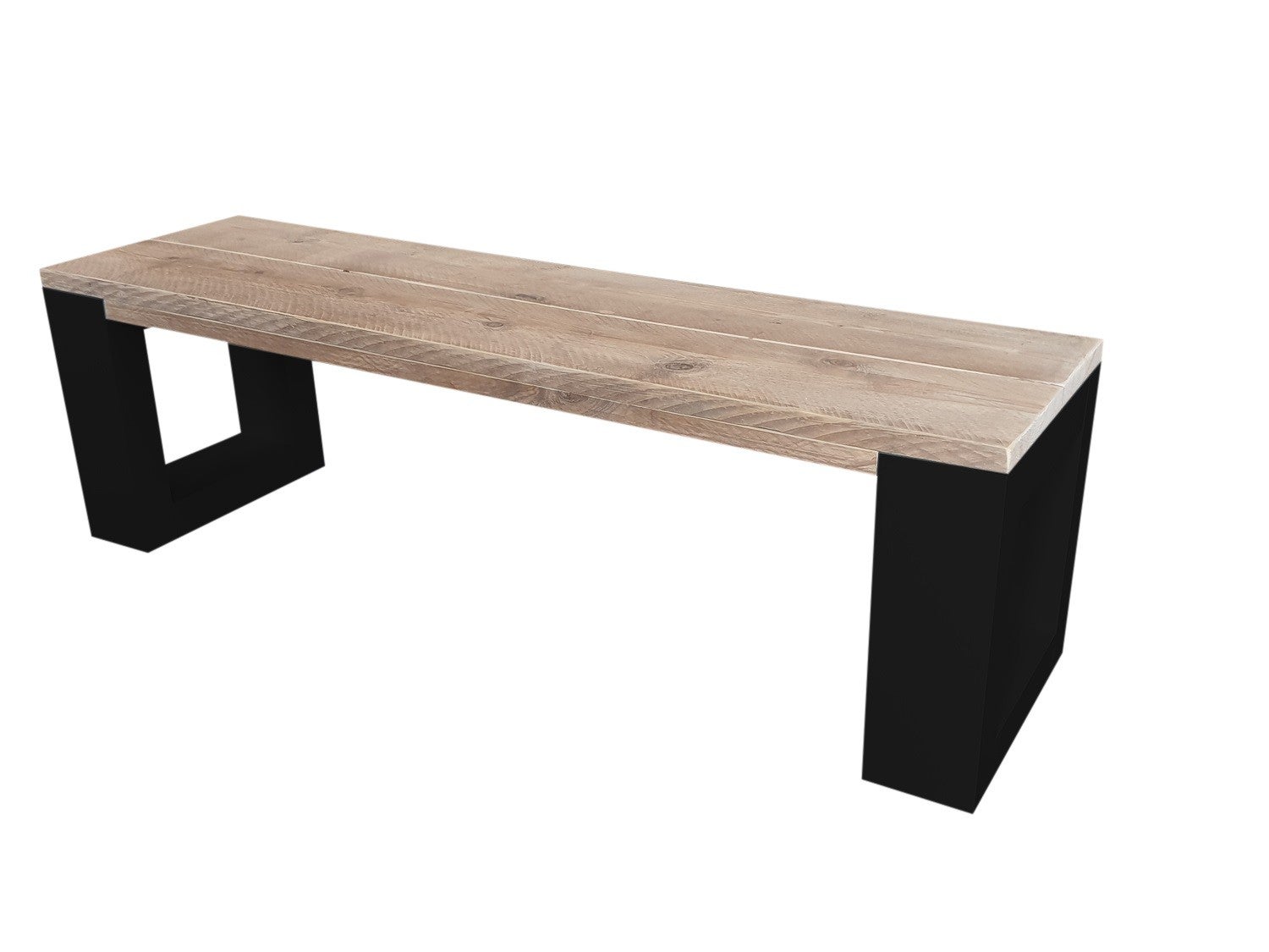 Wood4you - Banc New Orleans 160 cm Noir banc exterieur - banc bois ...