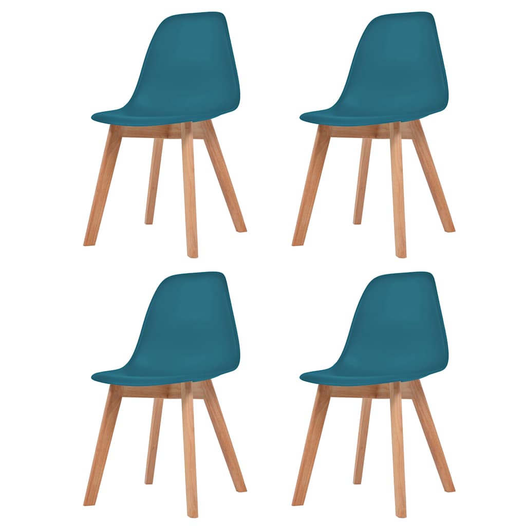 Chaises à manger lot de 4 Turquoise Plastique | Leroy Merlin