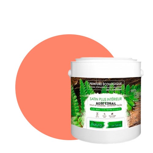 Rose Corail Peinture interieur aspect satin Natura - Rose Corail - 2.5L ...