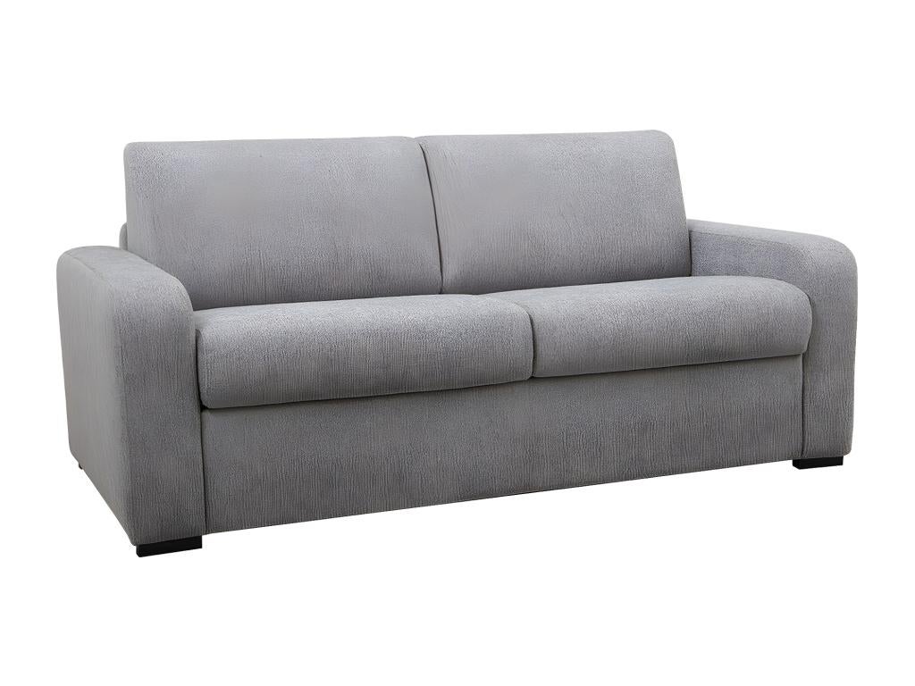 Sofá cama de 4 plazas tipo italiano de tela gris - Base de láminas de ...