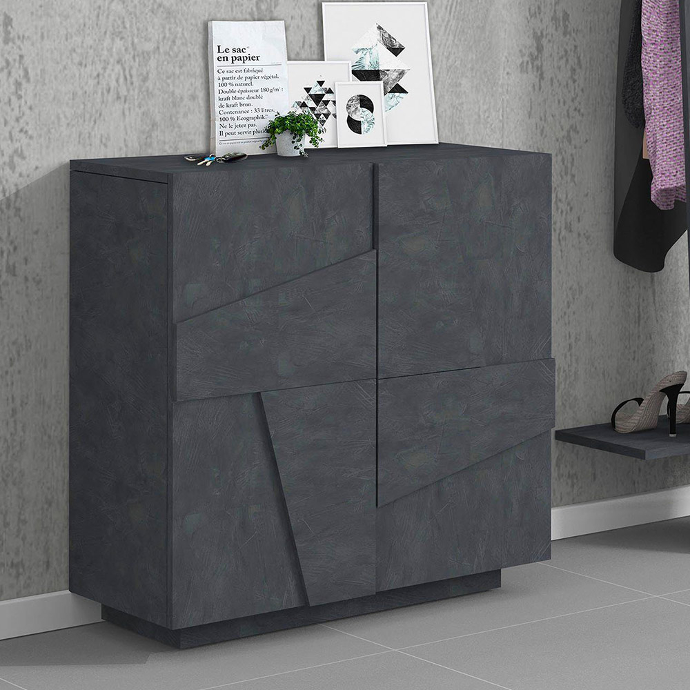 Zapatero de entrada 2 puertas diseño moderno pizarra 16 pares de zapatos Ping A16 | Leroy Merlin