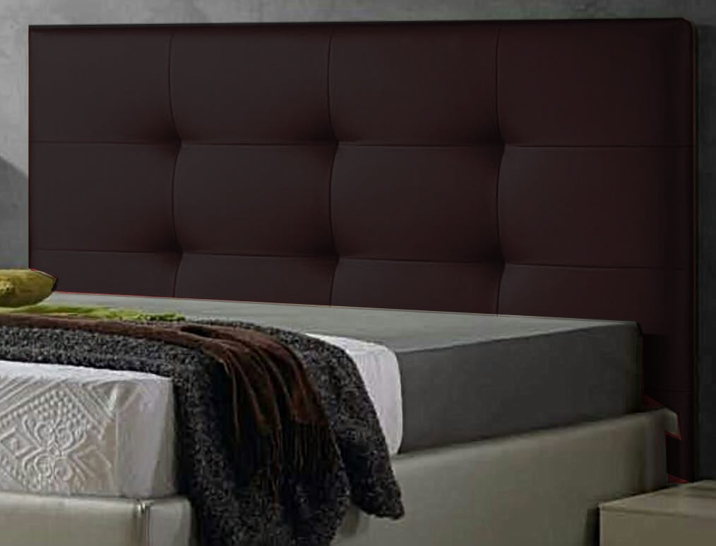 Cabecero de Cama TEXAS Cabezal Tapizado en Polipel 165x70 cm Marrón ...