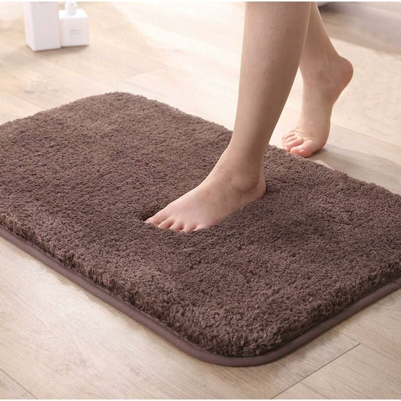 Tapis de salle de bain absorbant antidérapant extra épais lavable en ...