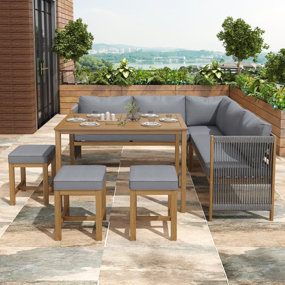 Salon de jardin en MDF 8 personnes | Leroy Merlin