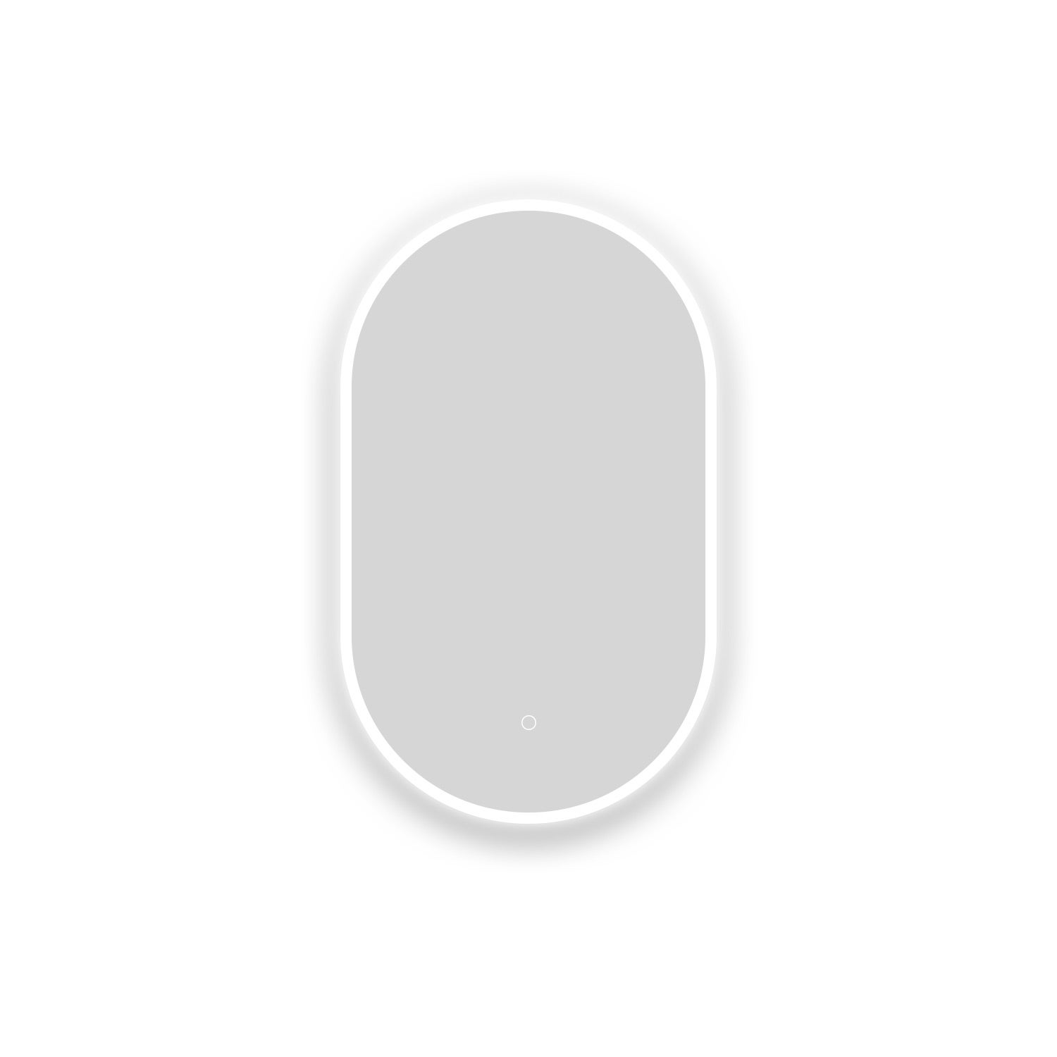 Miroir lumineux ovale l.45 x H.90cm avec Anti-buée + 3 Couleurs ...