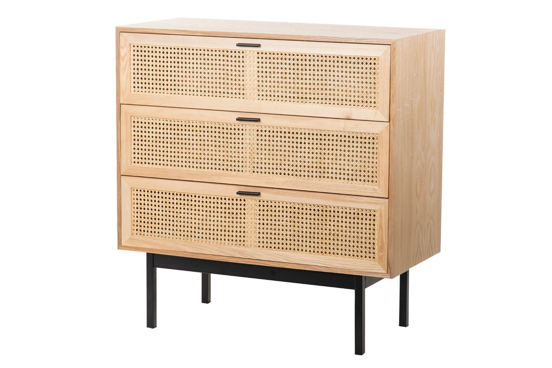 Comoda Madera Con Ratan 95x44x97 Cm | Leroy Merlin