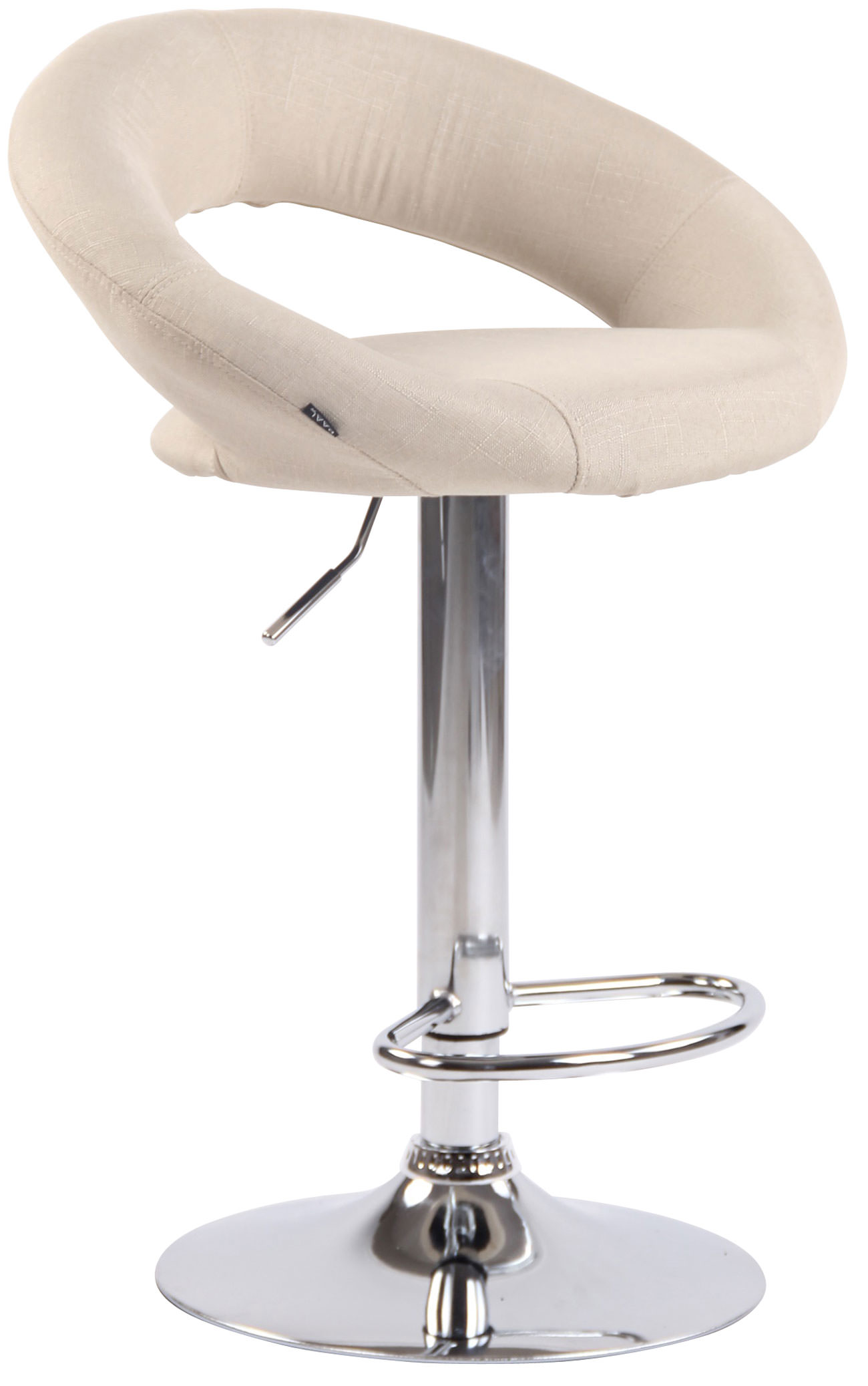 Taburete Olinda Tapizado En Tela Crema|Cromado | Leroy Merlin