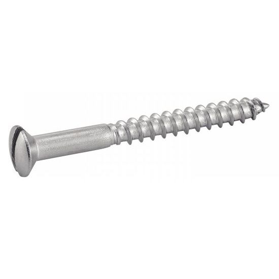 Vis à bois tête fraisée bombée fendue inox A4 diamètre 4 mm longueur 30 ...