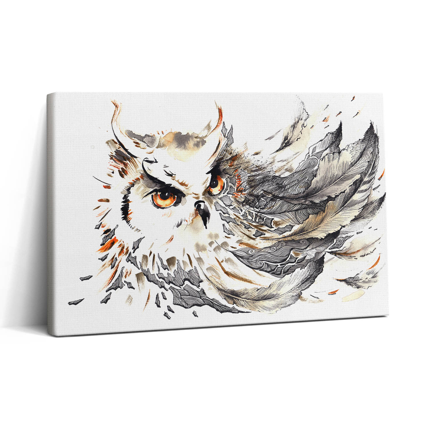 Polilienzo de imagen decorativa | Wallfluent | 30 cm x 20 cm | El búho ...