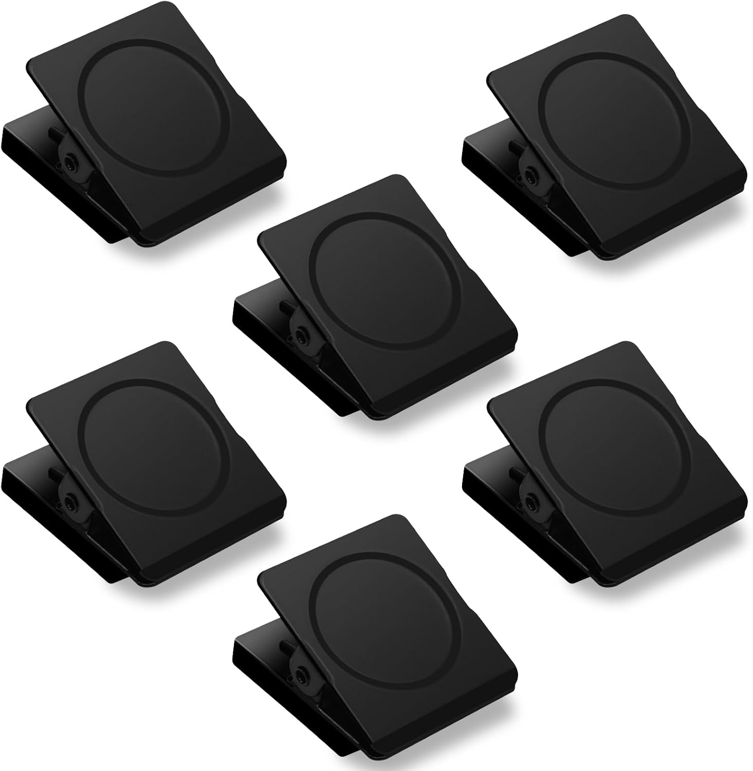 Clips magnéticos metálicos, 12 piezas para nevera, clips de papel con ...