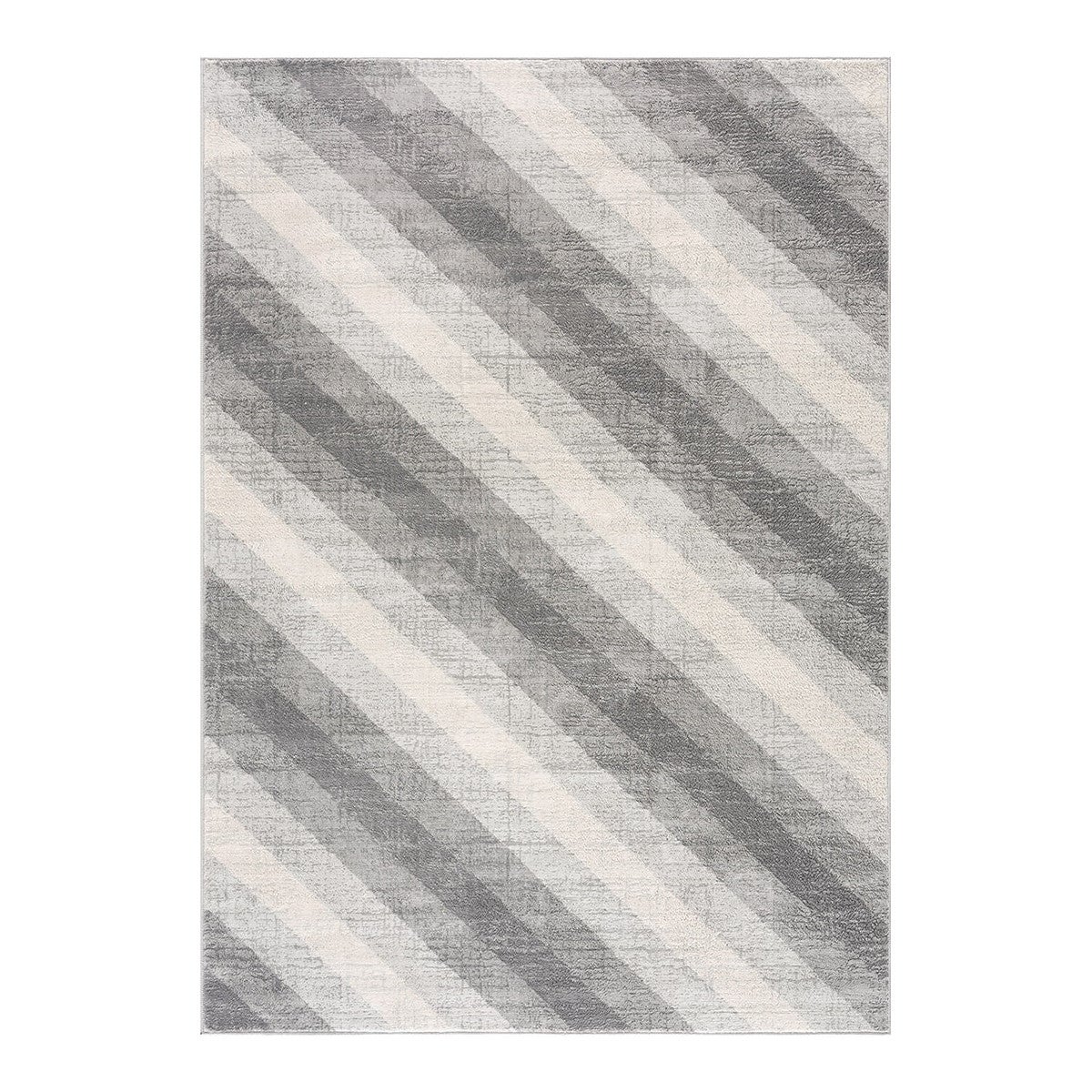 Tapis rayé design en polypropylène Gris 80x150 SULMA | Leroy Merlin