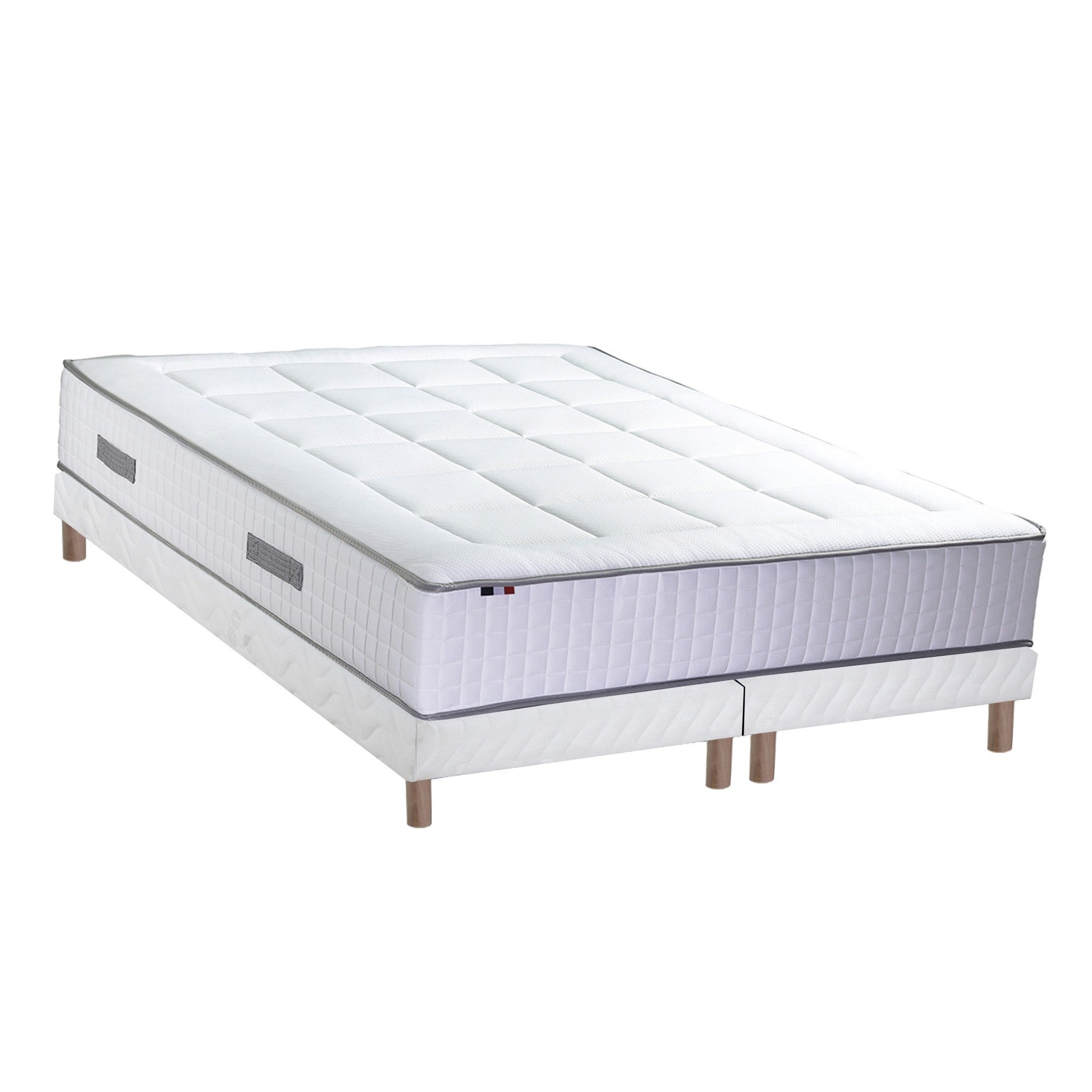 Ensemble Matelas Ressort 7 zones + Mémoire de forme + Sommier BELLAGIO ...