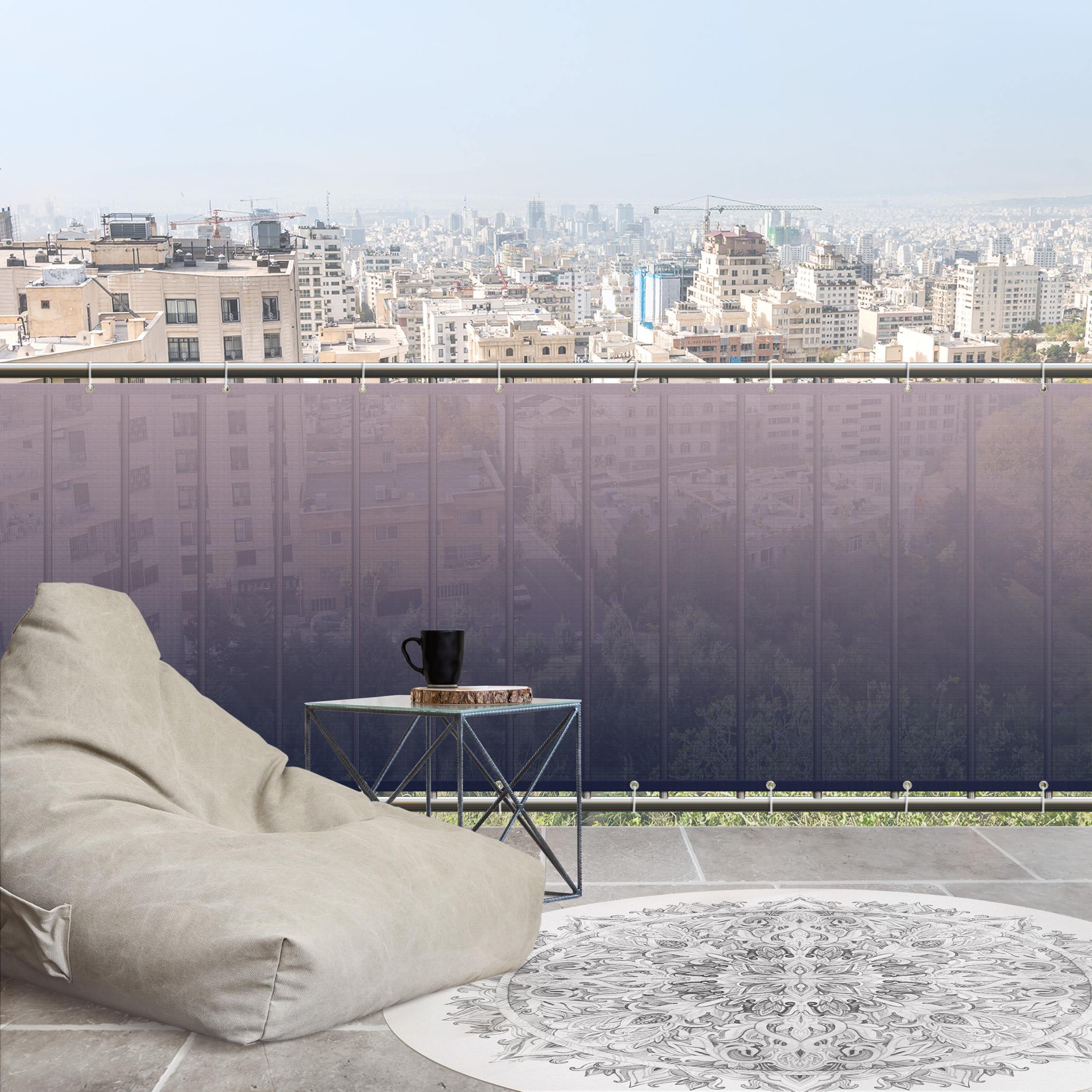 Brise-vue pour balcon - Dégradé de violet 150 x 50 cm | Leroy Merlin