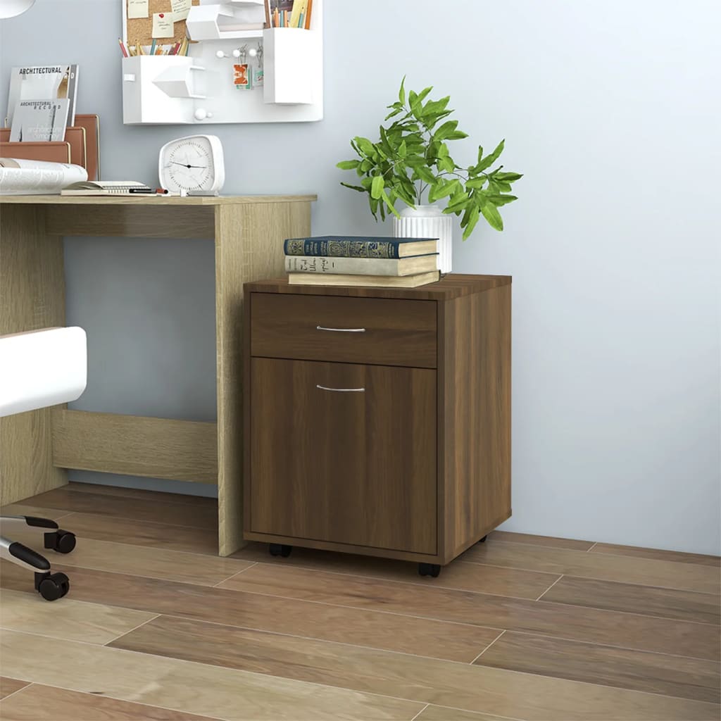 Mobile con rotelle Rovere marrone 45x38x54 cm MDF | Leroy Merlin