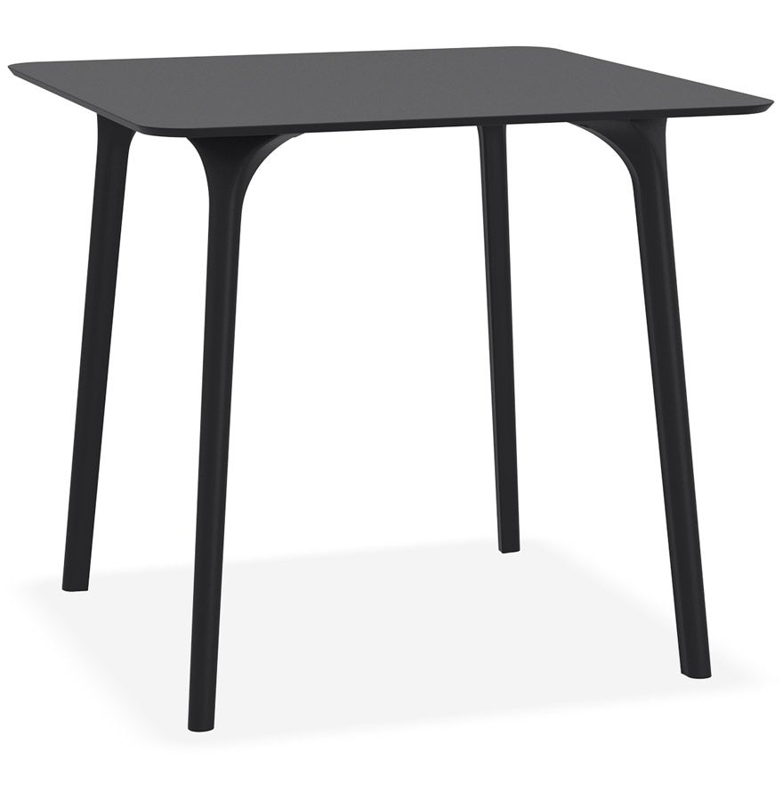 Table de terrasse carrée 'LAGOON' noire intérieur / extérieur - 80x80 ...