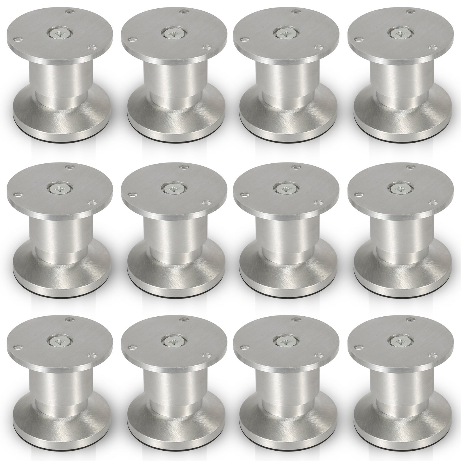 Lot de 12 Pieds de meubles réglables pieds de support de meubles ...