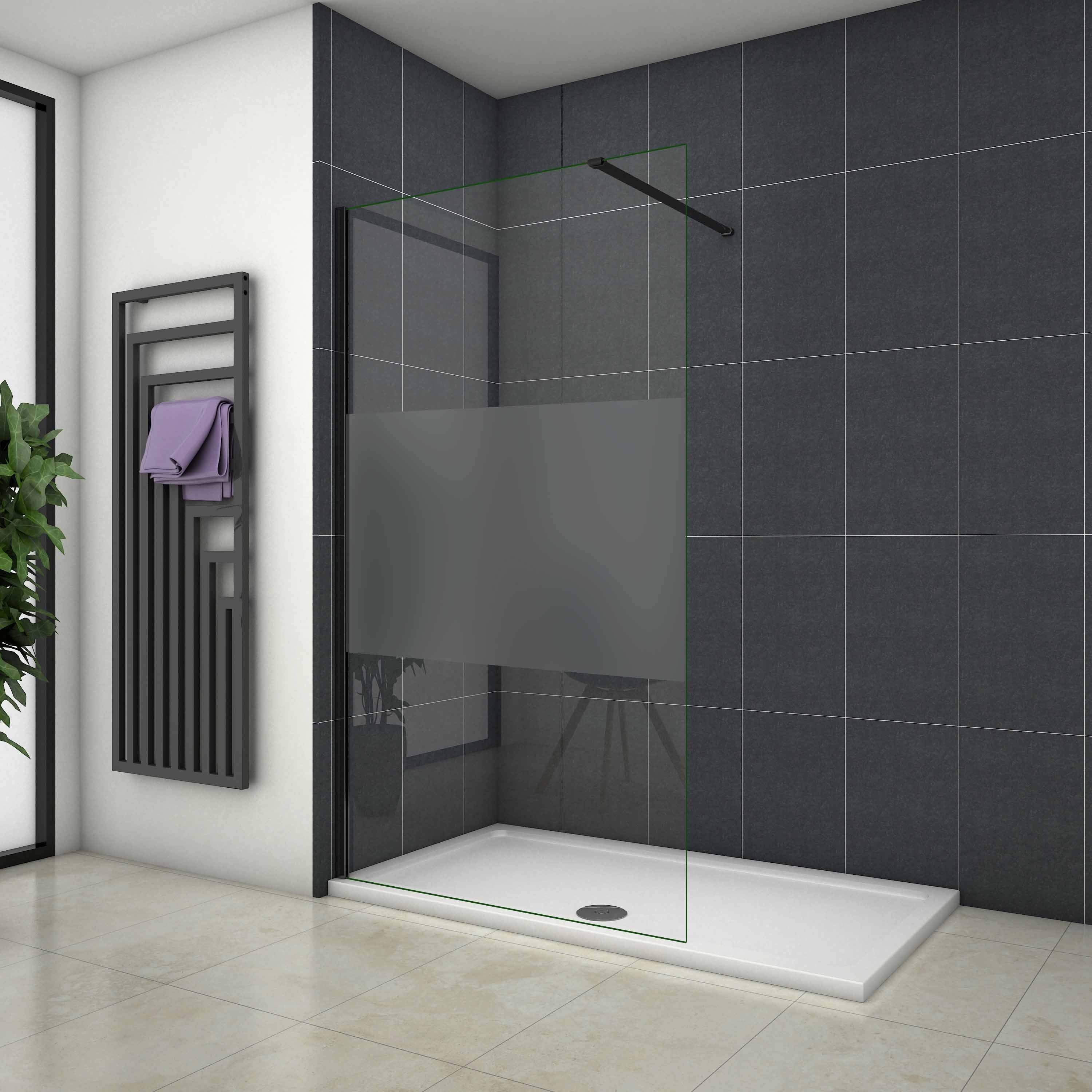 AICA Panel de ducha Serigrafiado Central Vidrio 8mm con Película de ...